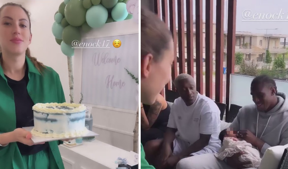 Le prime immagini di Enock Barwuah da papà del piccolo Noah - Gossip.it ...