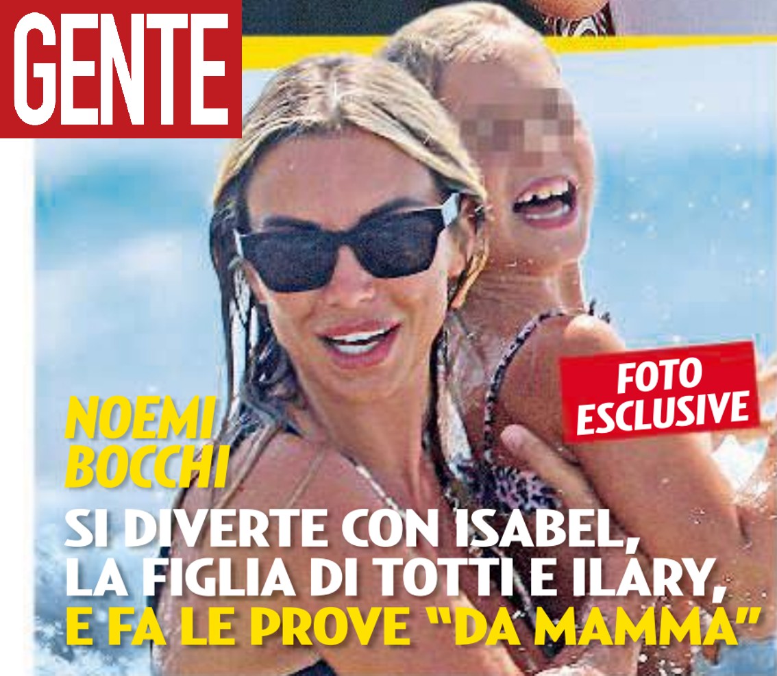 Isabel Totti gioca e si diverte da matti in vacanza con la 'matrigna' Noemi Bocchi: le immagini ...