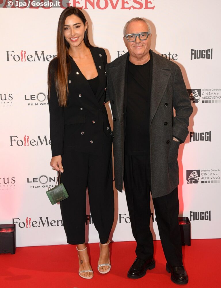 Giorgio Panariello sul red carpet a Roma con la giovane fidanzata Claudia Capellini che ha 25 ...