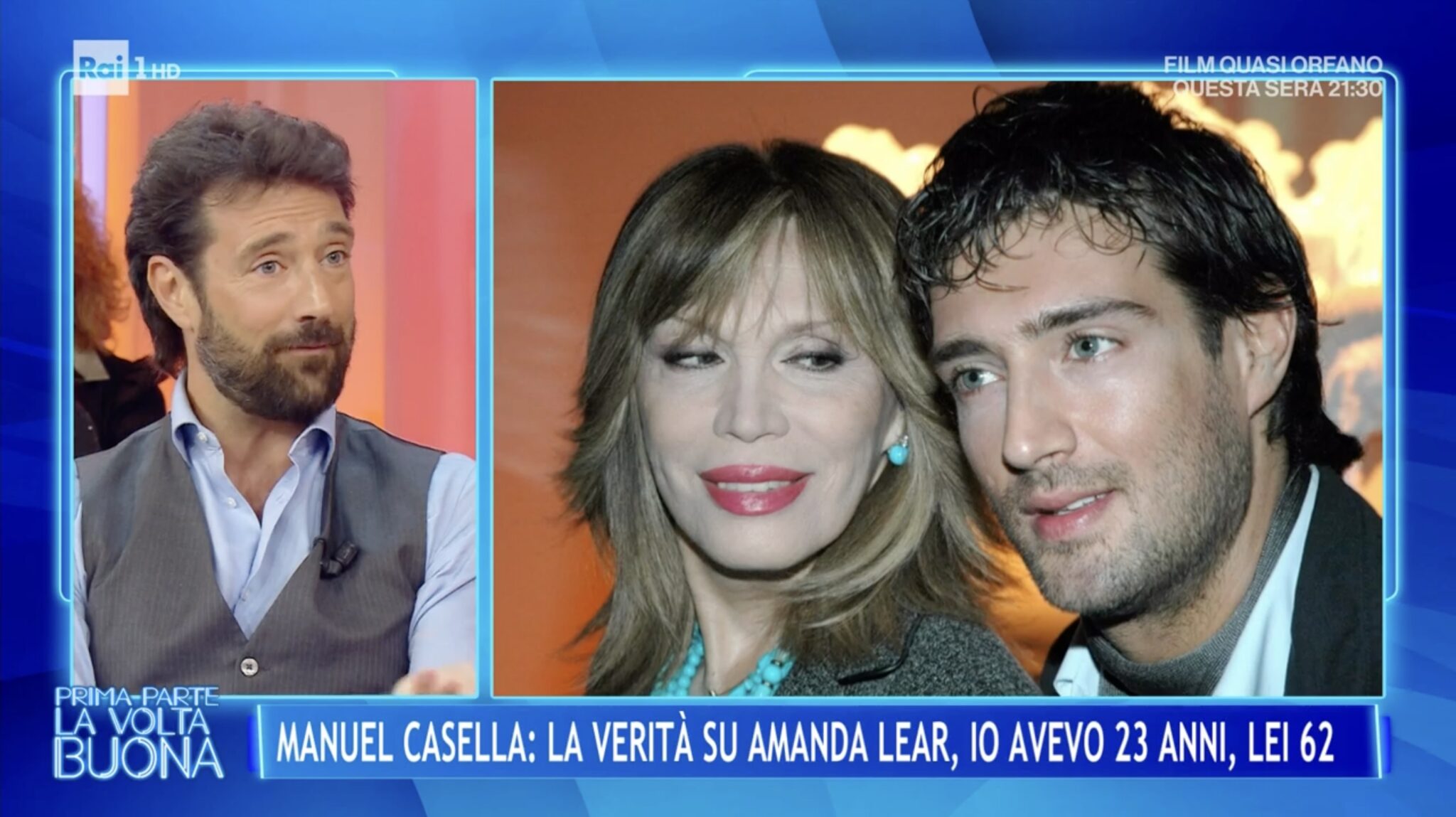 Manuel Casella ricorda in tv la relazione con Amanda Lear, che ha 40 ...