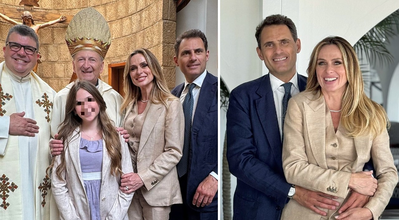 Serena Autieri e il marito festeggiano la cresima della figlia Giulia ...