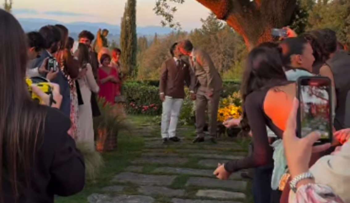 L’attore Luca Calvani ha sposato il compagno Alessandro: il video delle ...