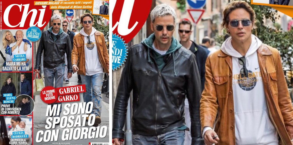 Gabriel Garko e il marito Giorgio paparazzati in strada a Roma: le ...